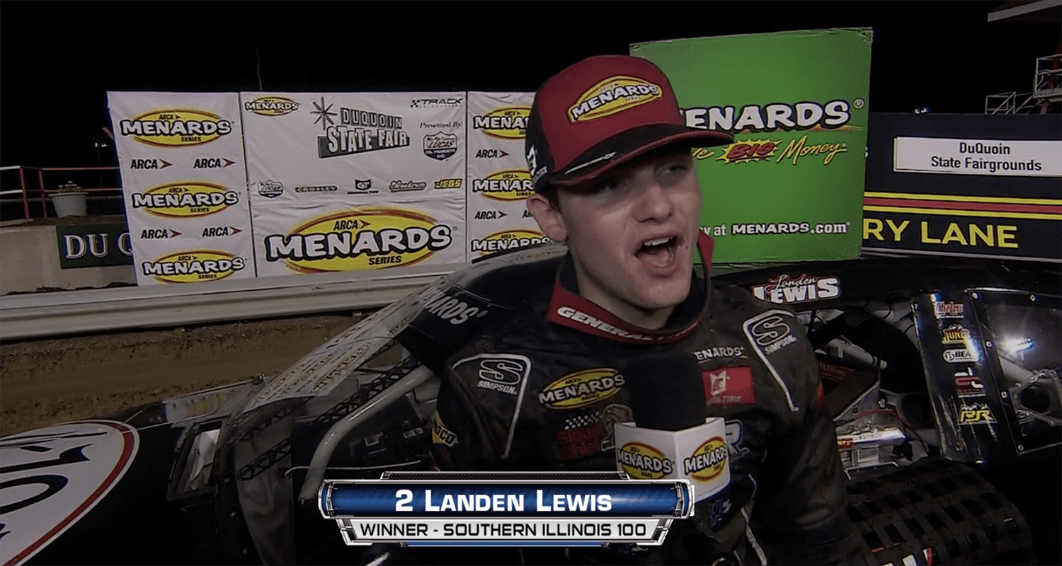 Landen Lewis: DuQuoin win 'a dream come true' - ARCA