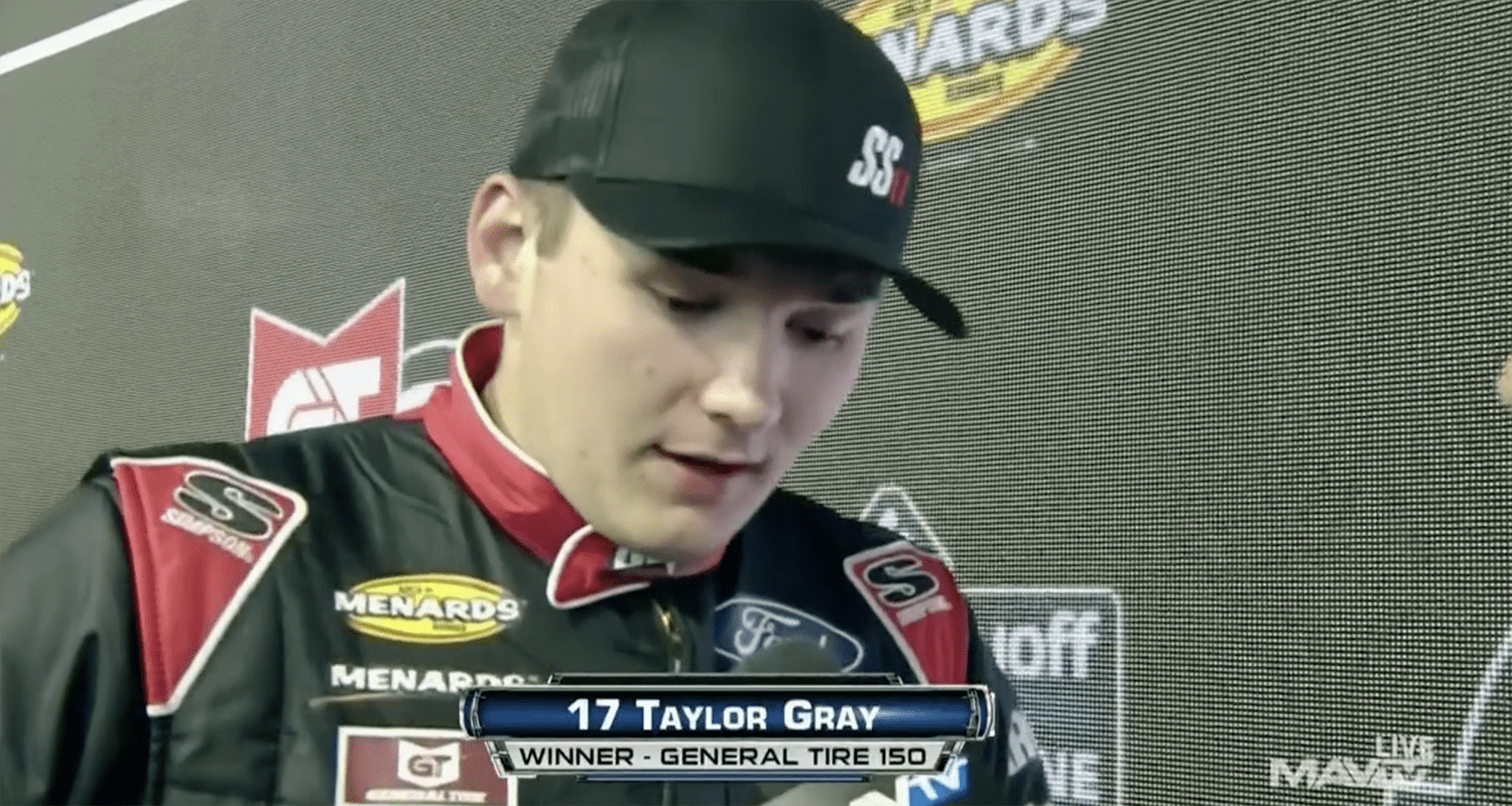 Taylor Gray's emotional Victory Lane interview at Phoenix - ARCA