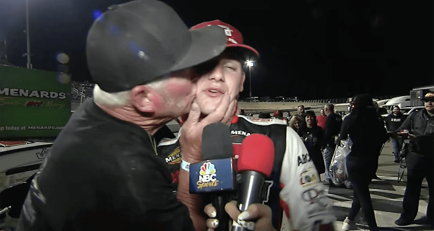 Landen Lewis' Victory Lane interview at Kern County - ARCA