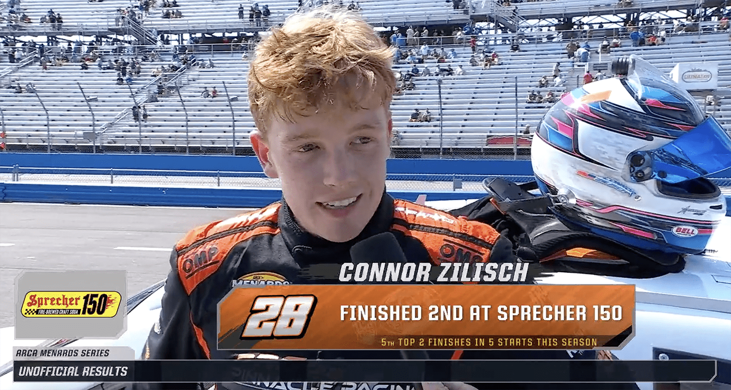 Connor Zilisch finishes second at Milwaukee: 'I had out fun out there ...