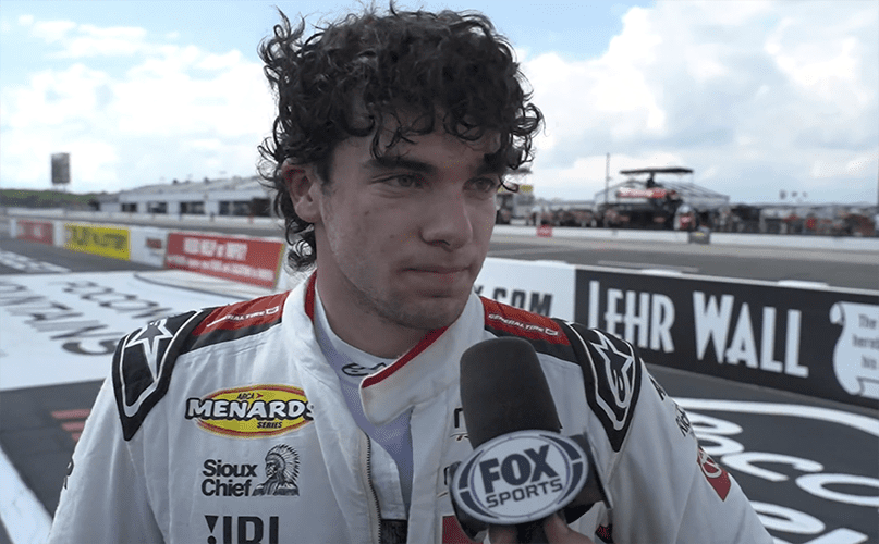 Gio Ruggiero's Victory Lane interview at Pocono Raceway - ARCA